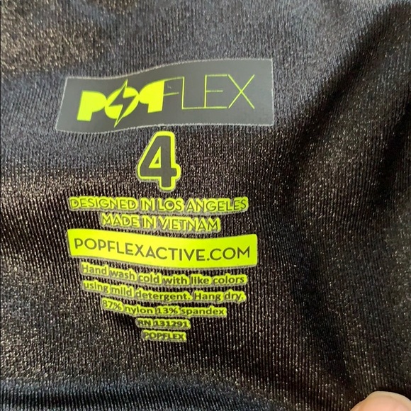 Pants & Jumpsuits | Blogilates Popflex Cropped Leggings In Shiny Black ...